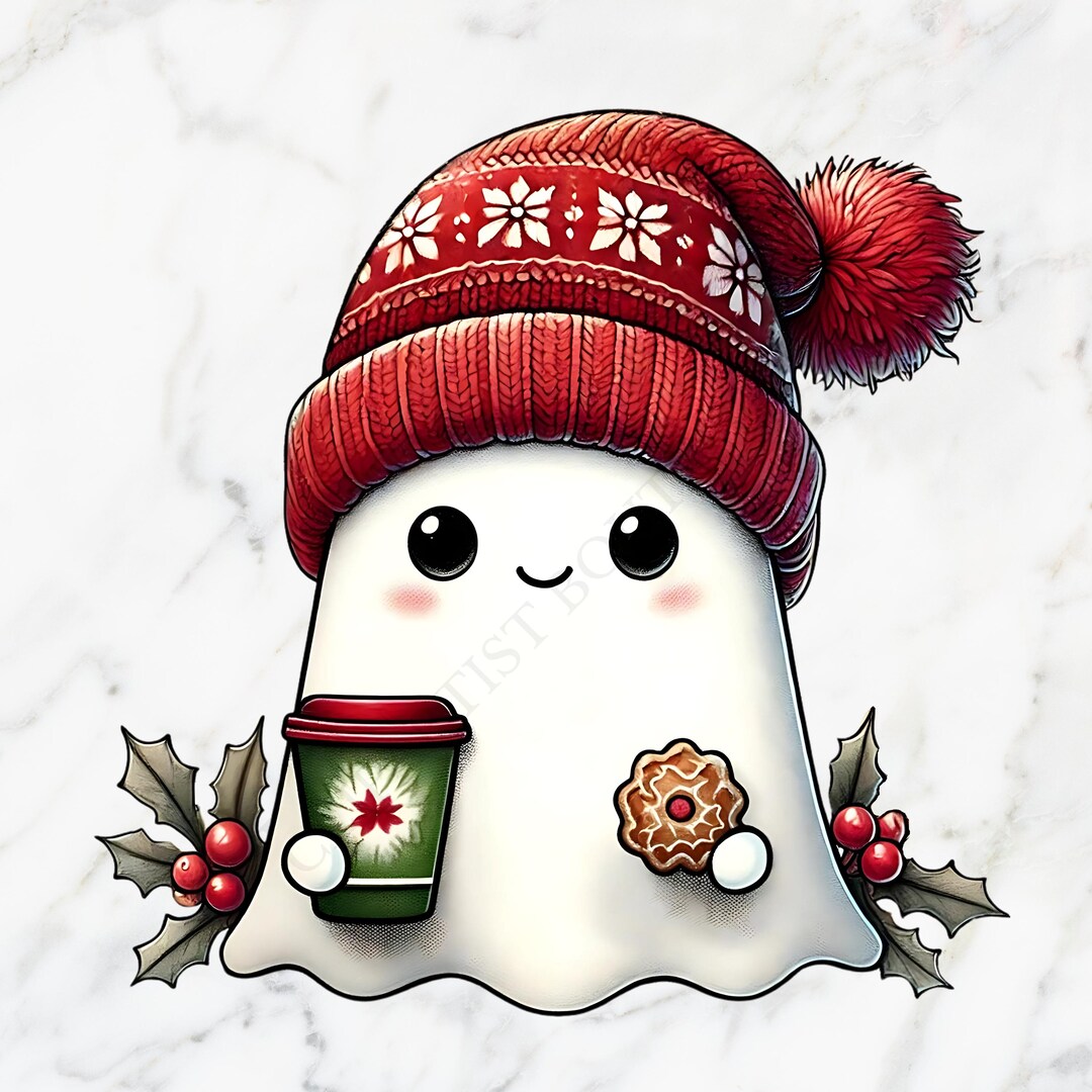 Christmas Ghost Png, Merry Christmas Clipart, Cute Christmas Ghost ...