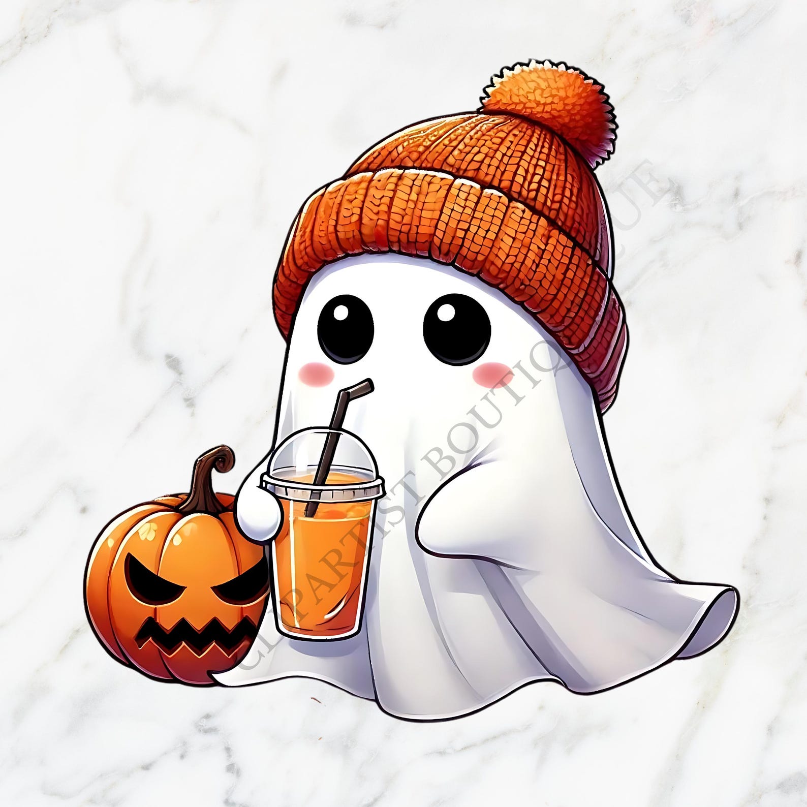 Halloween Ghost Pumpkin Spice Latte Png, Cute Ghost , Cute Ghost Face ...