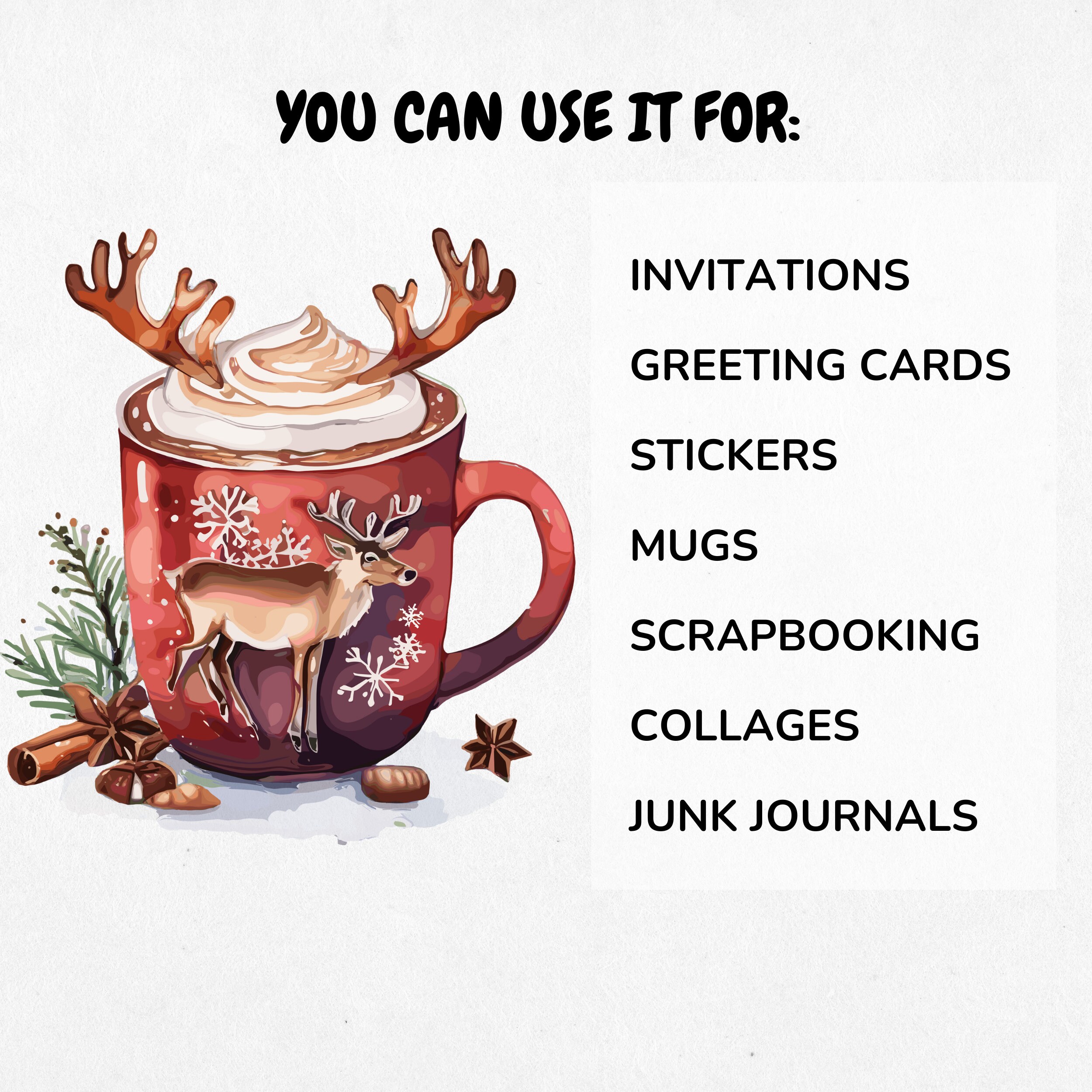 Watercolor Hot Chocolate Cup Clipart Bundle | 37 PNG, SVG & EPS Hot ...