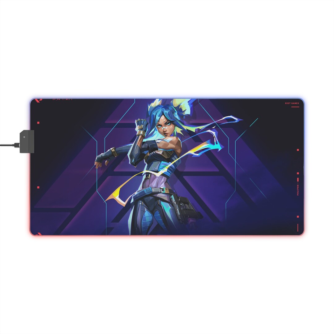 Valorant Neon LED Gaming Mouse Pad - Etsy