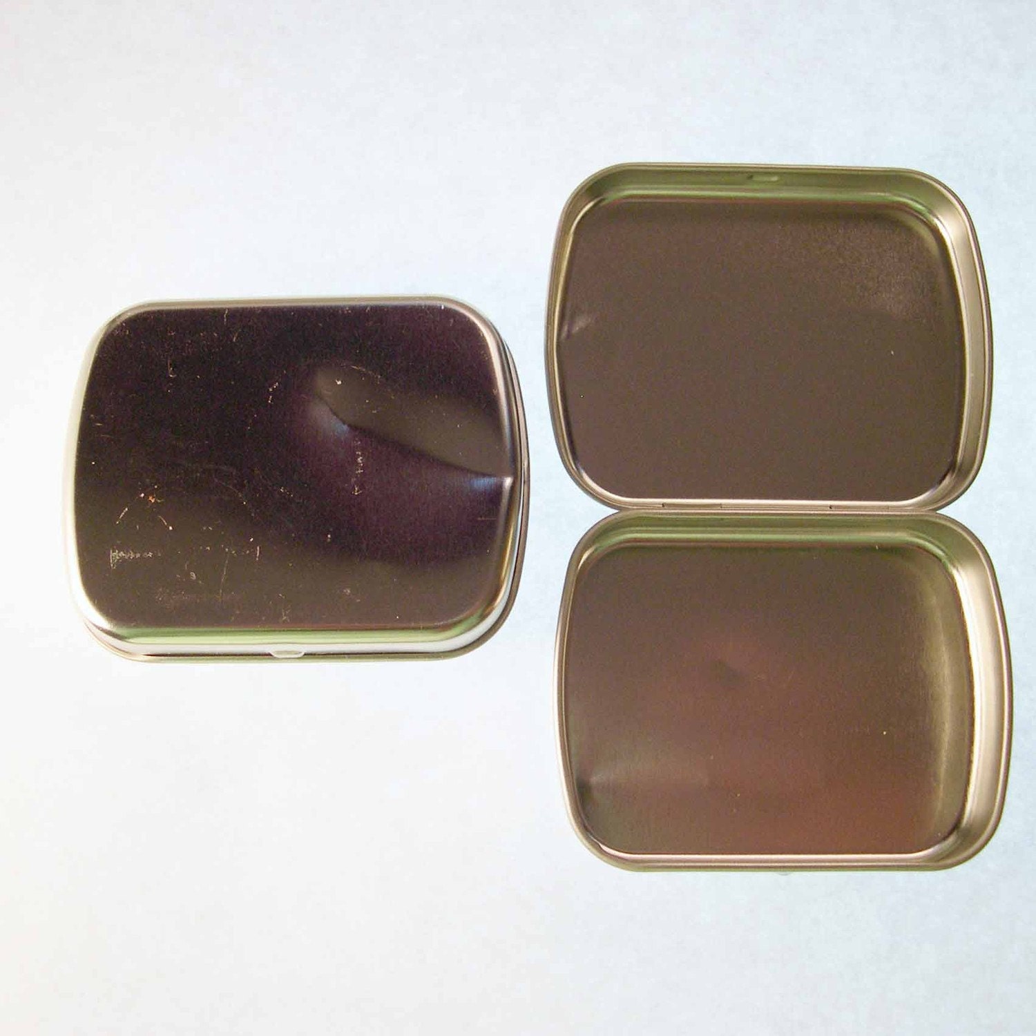 Lot of 10 Dented Silvertone Tin Pill Boxes Hinged - Etsy