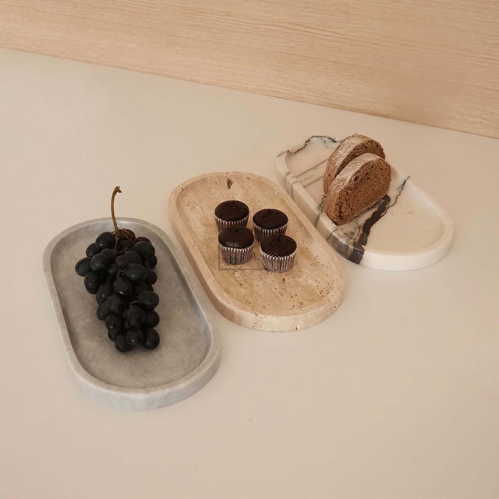 Large Marble Platter Set of 3 Pieces, 3 Pieces Set,tray Set for ...