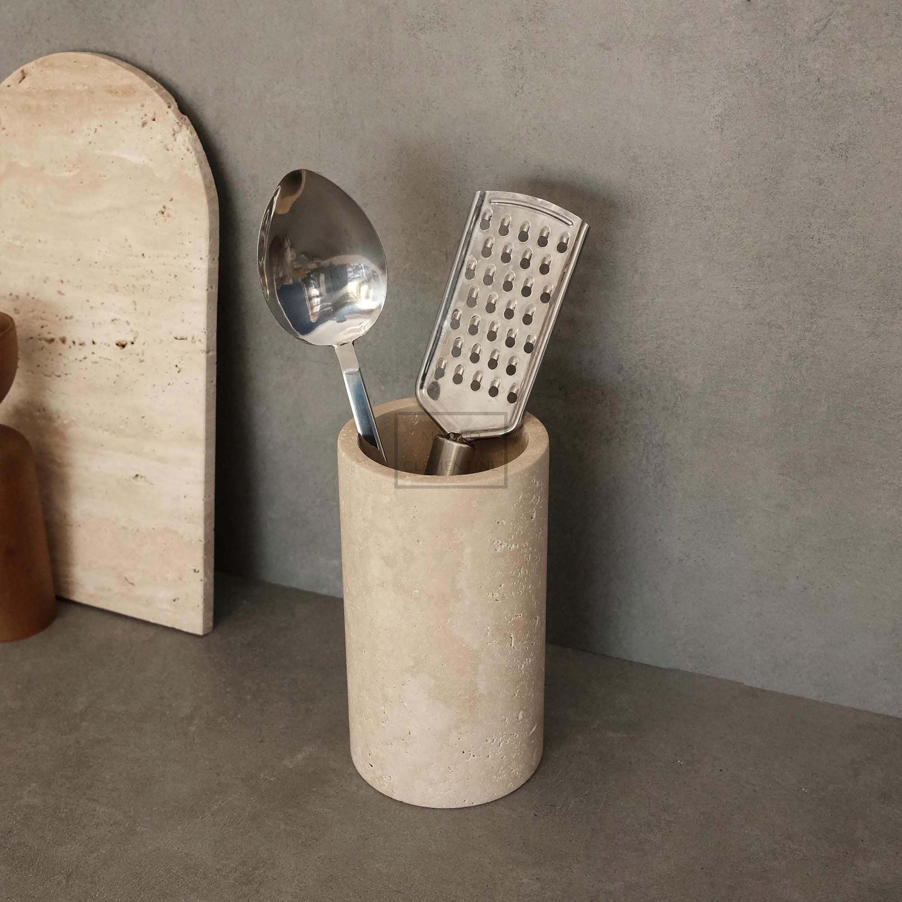 Marble Utensil Holder, Marble Kitchen Organizer, Marble Spoon Organizer ...