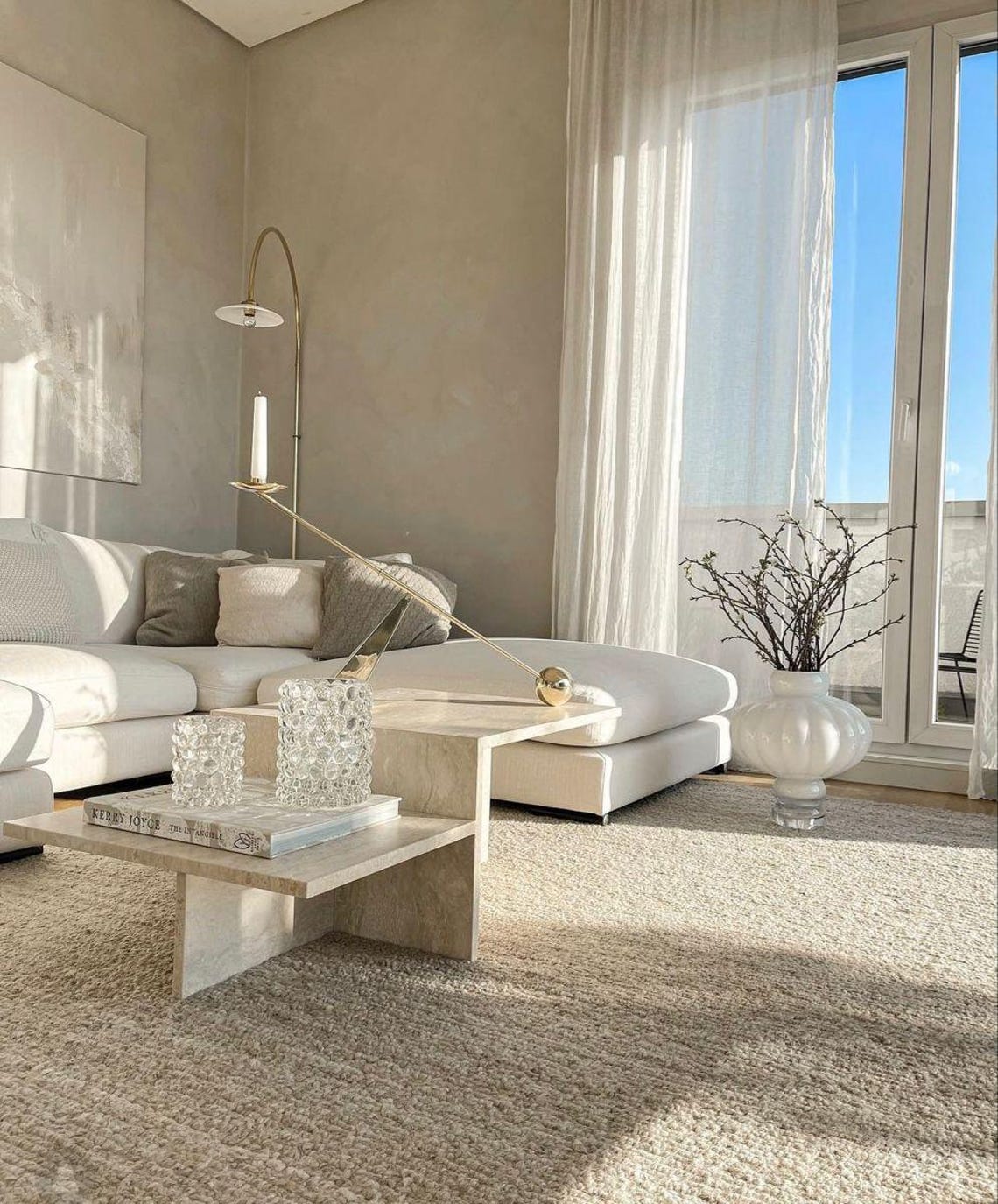 Beige Travertine Coffee Table, Side Table, Marble Coffee Table - Etsy