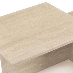 Beige Travertine Coffee Table, Side Table, Marble Coffee Table ...