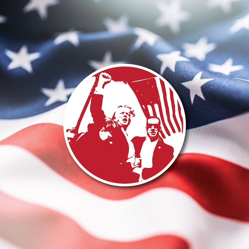 Trump Fist Pump Sticker - Etsy