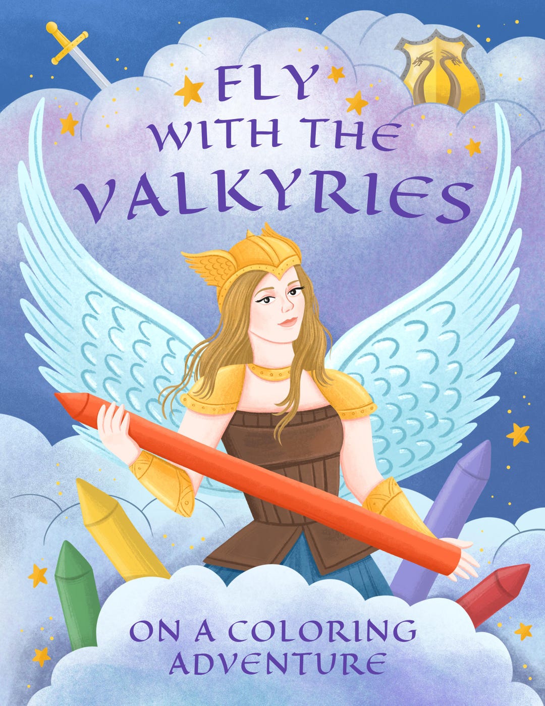 Fly With the Valkyries on a Coloring Adventure - Etsy