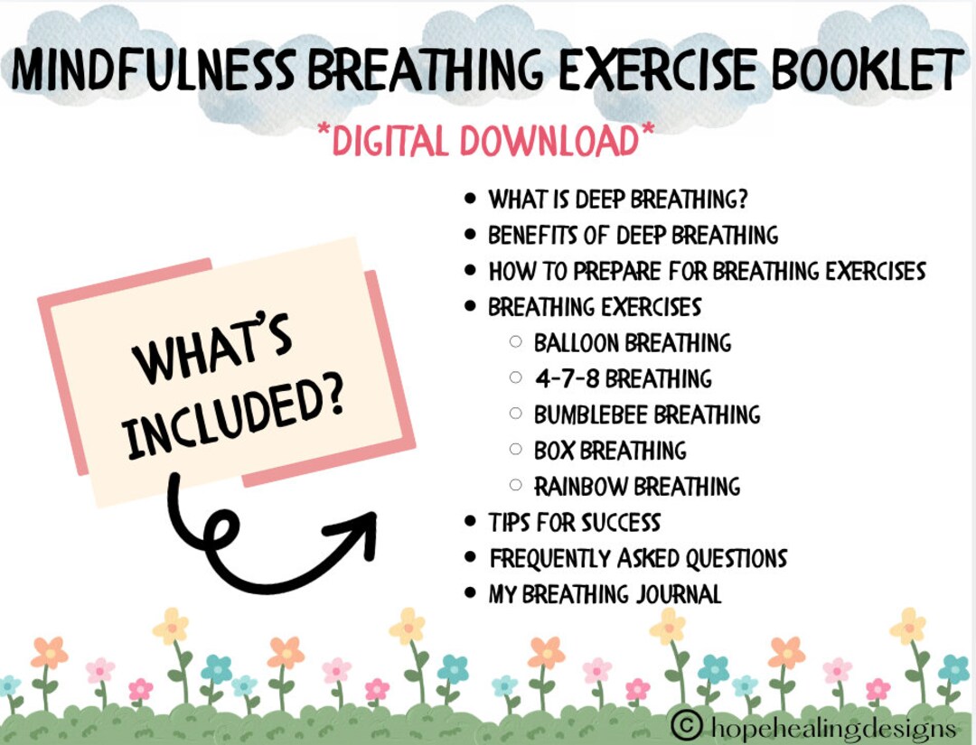 Mindfulness Breathing Exercise Booklet printable - Etsy