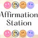 Affirmation Station Cards Smiley Theme - Etsy