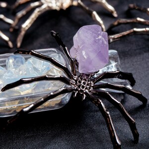 Amethyst Purple Spider Black and Silver, Odd Christmas Gifts, Holiday ...