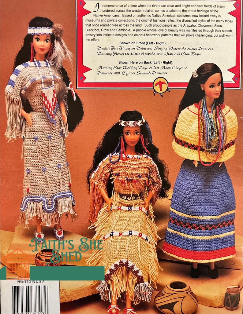 Native American Fashion Dolls DIGITAL PATTERN Blackfoot, Sioux, Arapaho ...