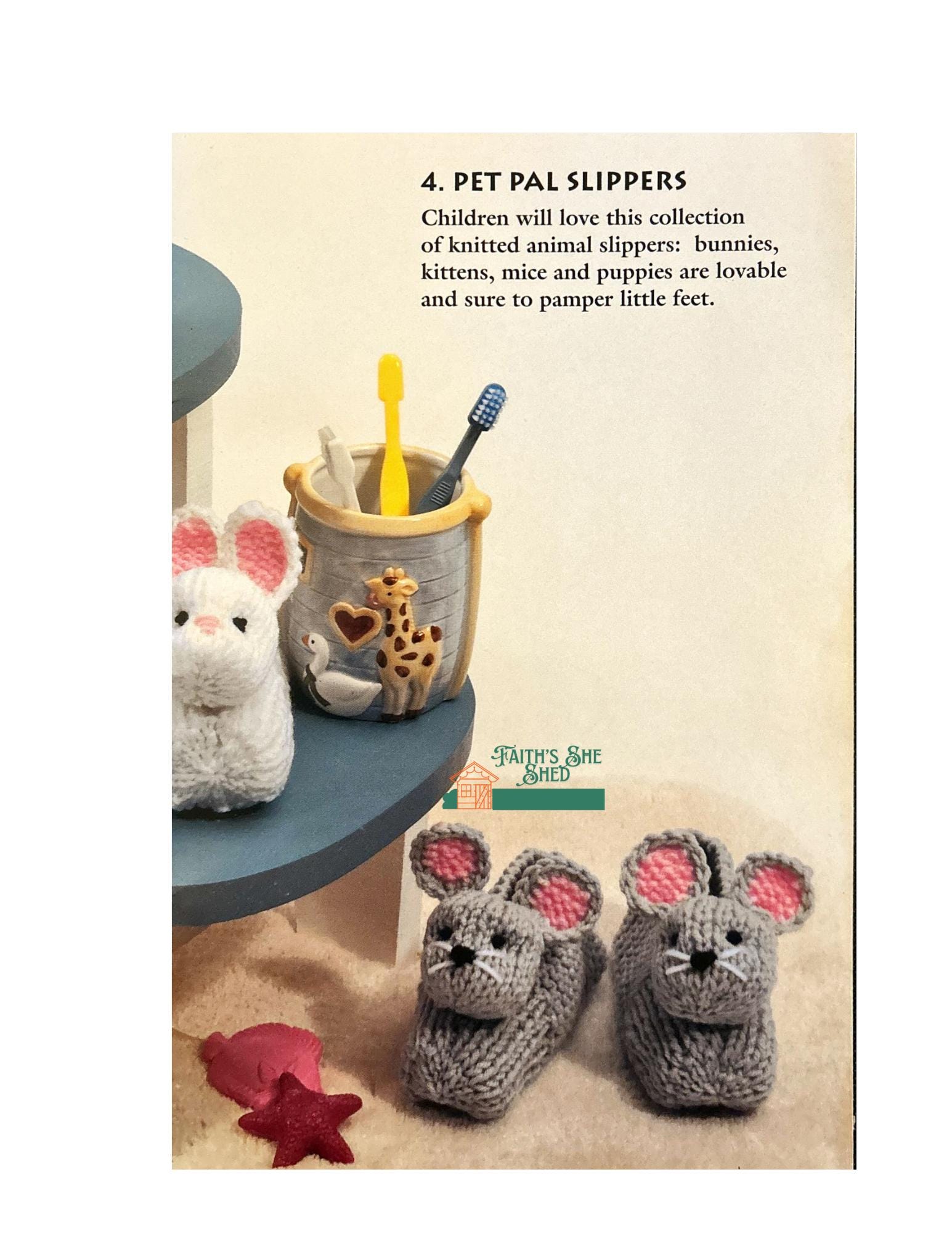 Creature Comforts Family Slippers Vintage Digital Crochet Pattern ...