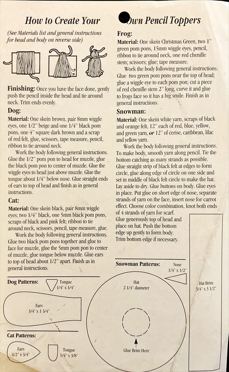 Pencil Toppers Book 5 Aliens Vintage Digital Pattern Out-of-this-world ...