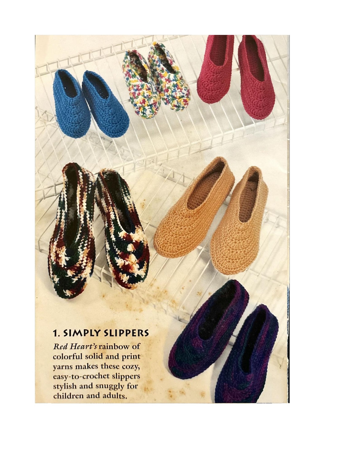Creature Comforts Family Slippers Vintage Digital Crochet Pattern ...