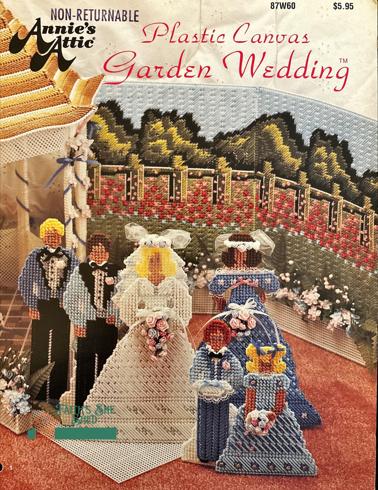 Garden Wedding Plastic Canvas Vintage Digital Pattern. Craft Elegant ...