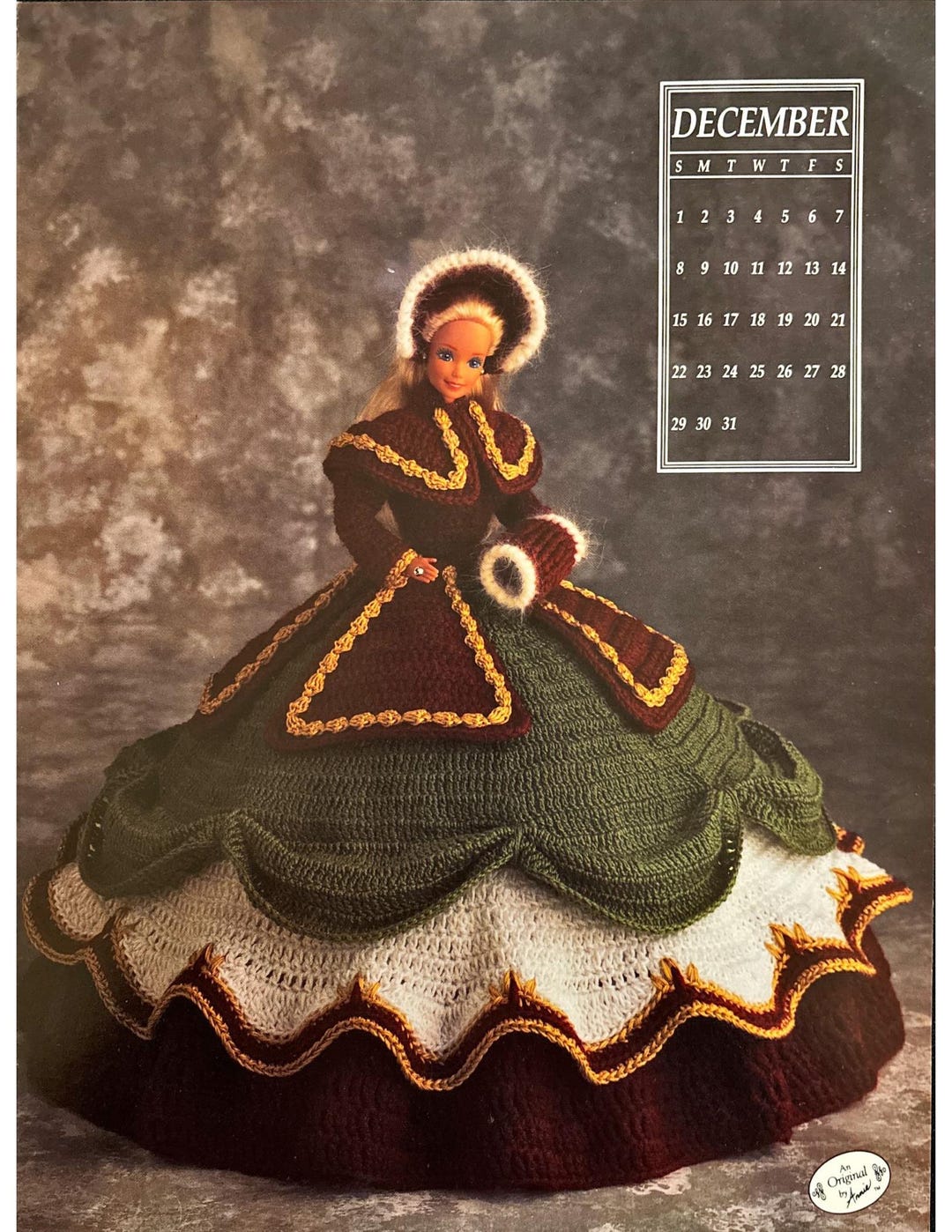 Miss December 1991 Antebellum Bed Doll Collection Digital Crochet ...