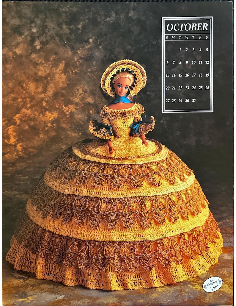 Miss October 1991 Antebellum Bed Doll Collection Digital Crochet ...