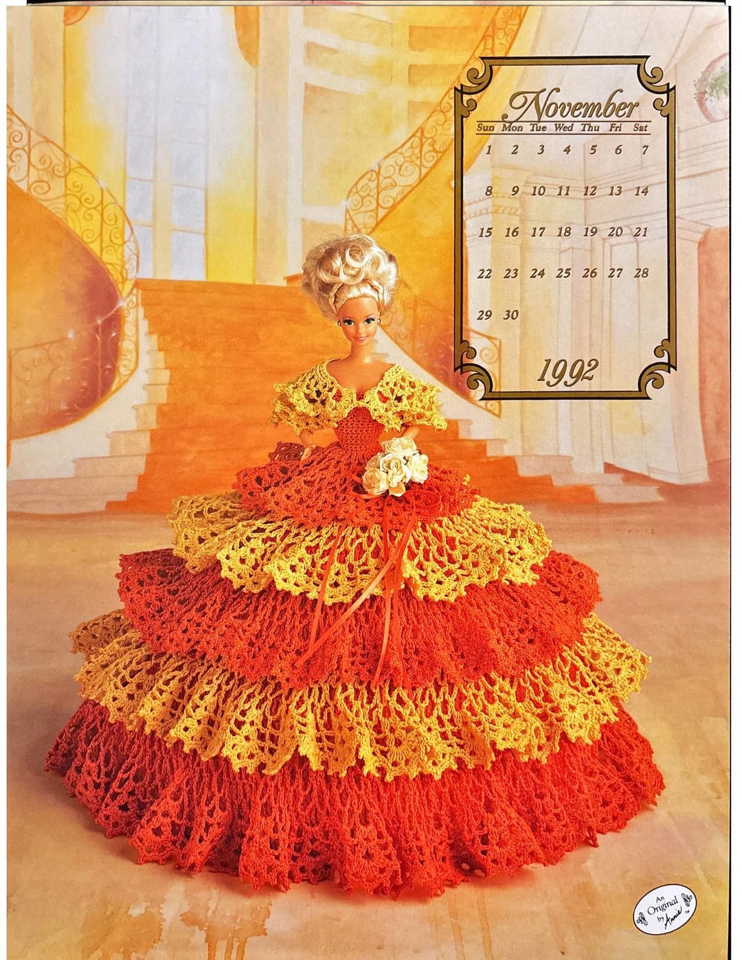 Miss November 1992 Digital Crochet Pattern Annies Calendar Bed Doll ...