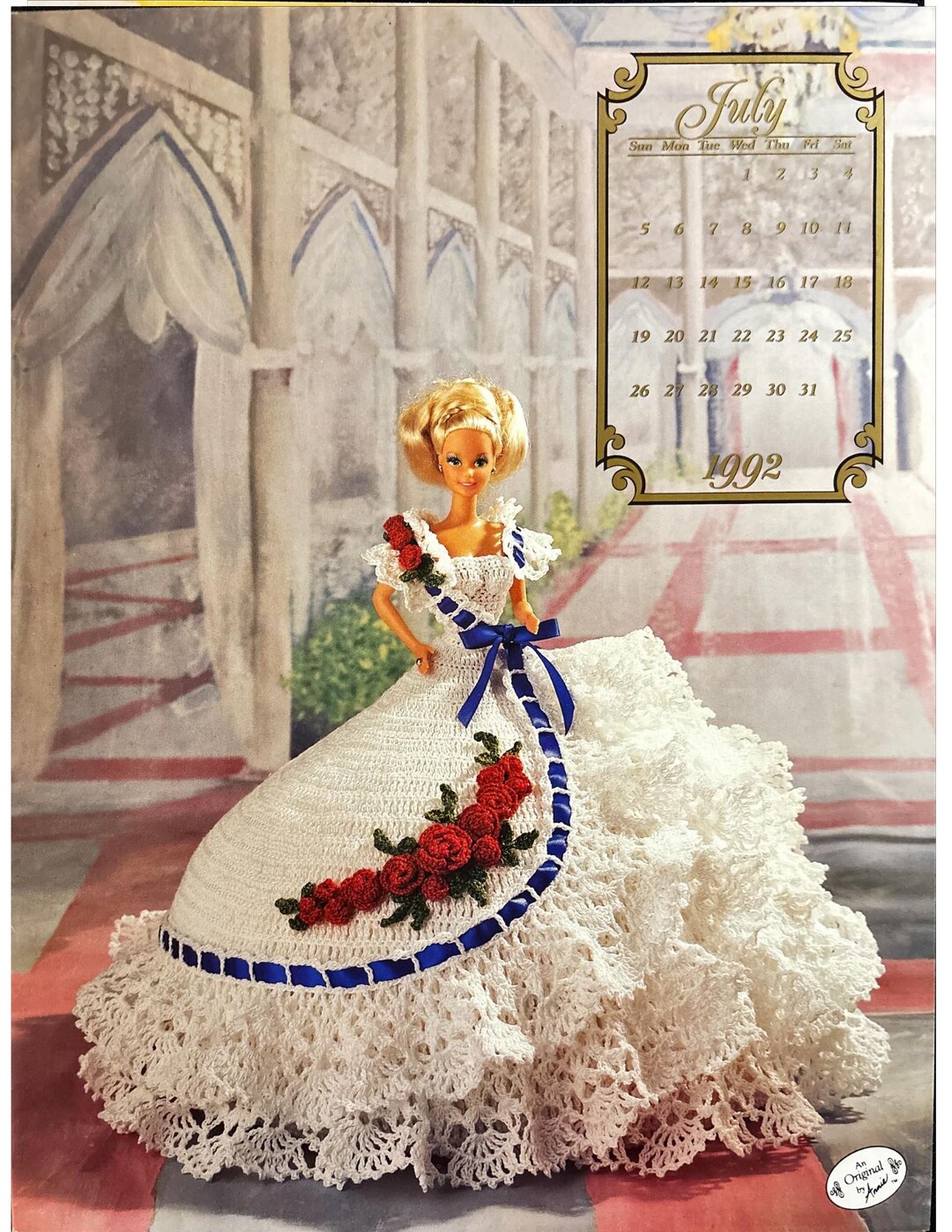 Miss July 1992 DIGITAL DOWNLOAD Crochet Pattern in English. Bed Doll ...