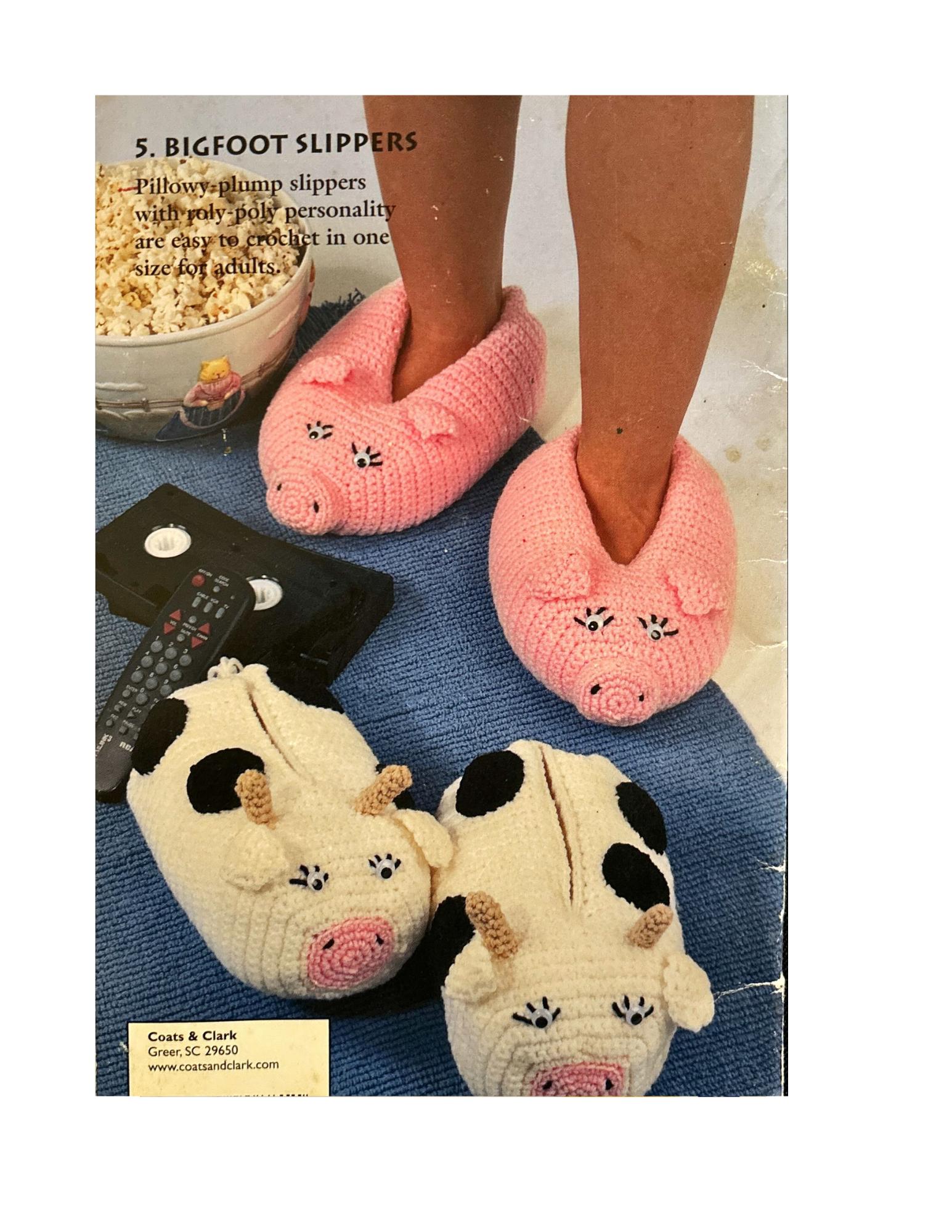 Creature Comforts Family Slippers Vintage Digital Crochet Pattern ...