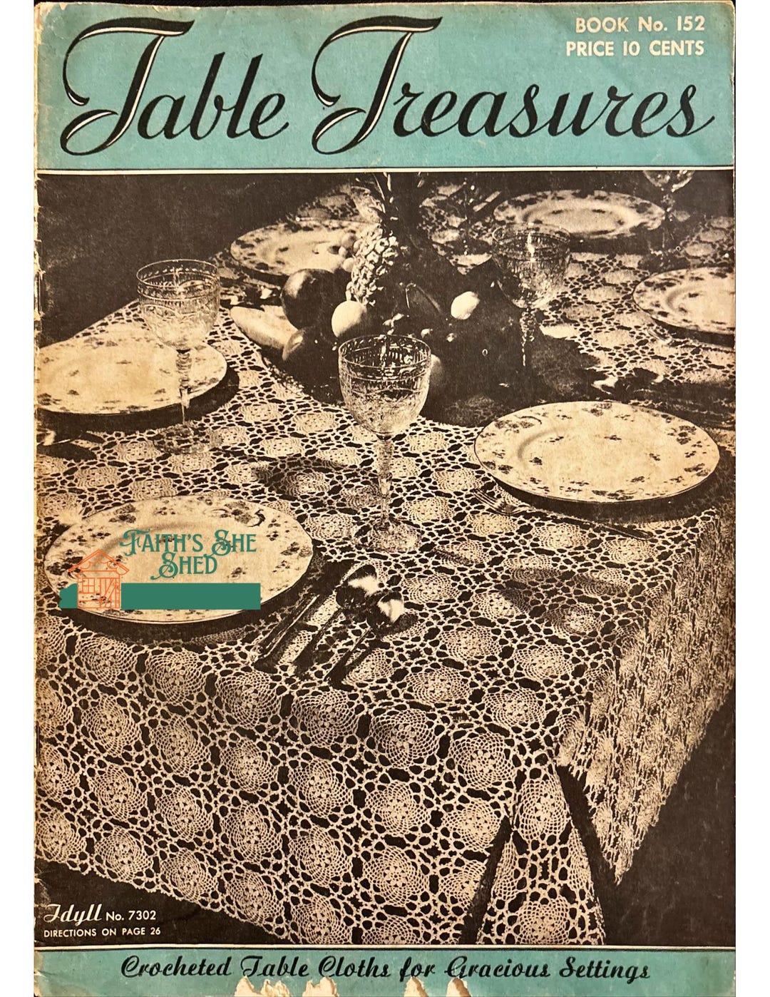 1940s Table Treasures Digital Crochet Pattern Charming Crochet & Table ...