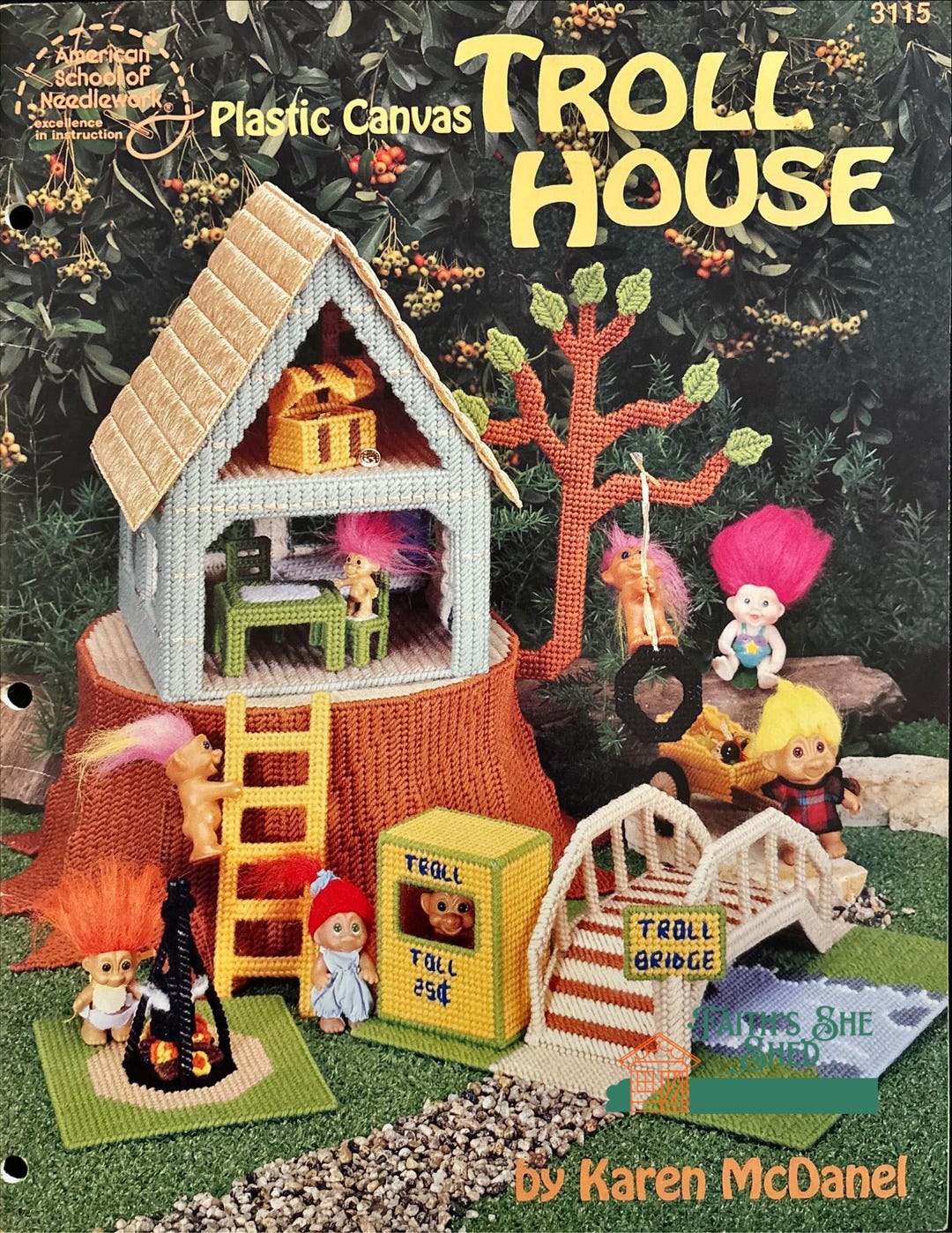 Whimsical Troll House Plastic Canvas Delight Vintage Digital Pattern ...