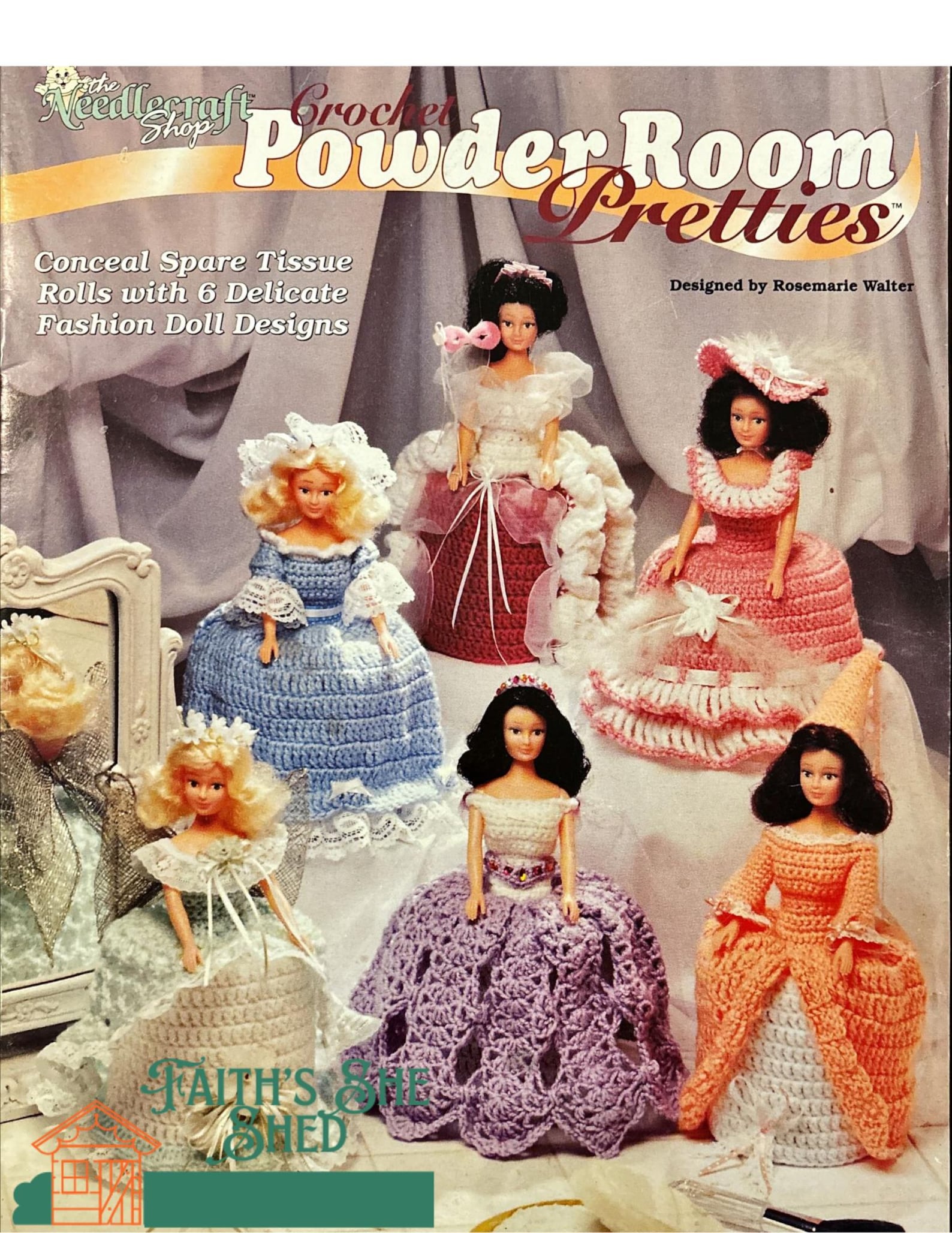 Powder Room Pretties Vintage DIGITAL DOWNLOAD Pattern. Crochet Spare ...