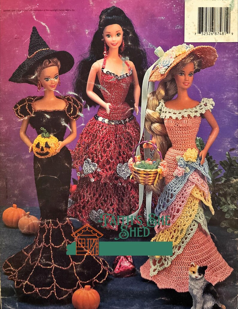 Holiday Costumes Fashion Doll Digital Crochet Pattern Festive Fashion ...