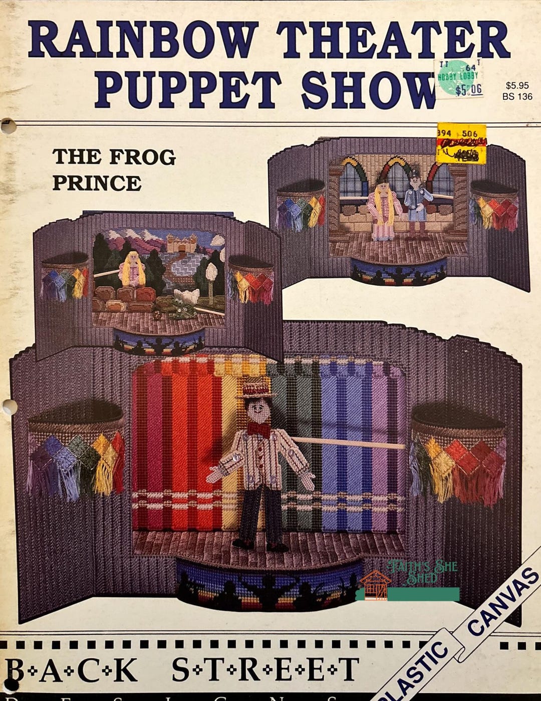 The Frog Prince Rainbow Theater Puppet Show Plastic Canvas Vintage ...
