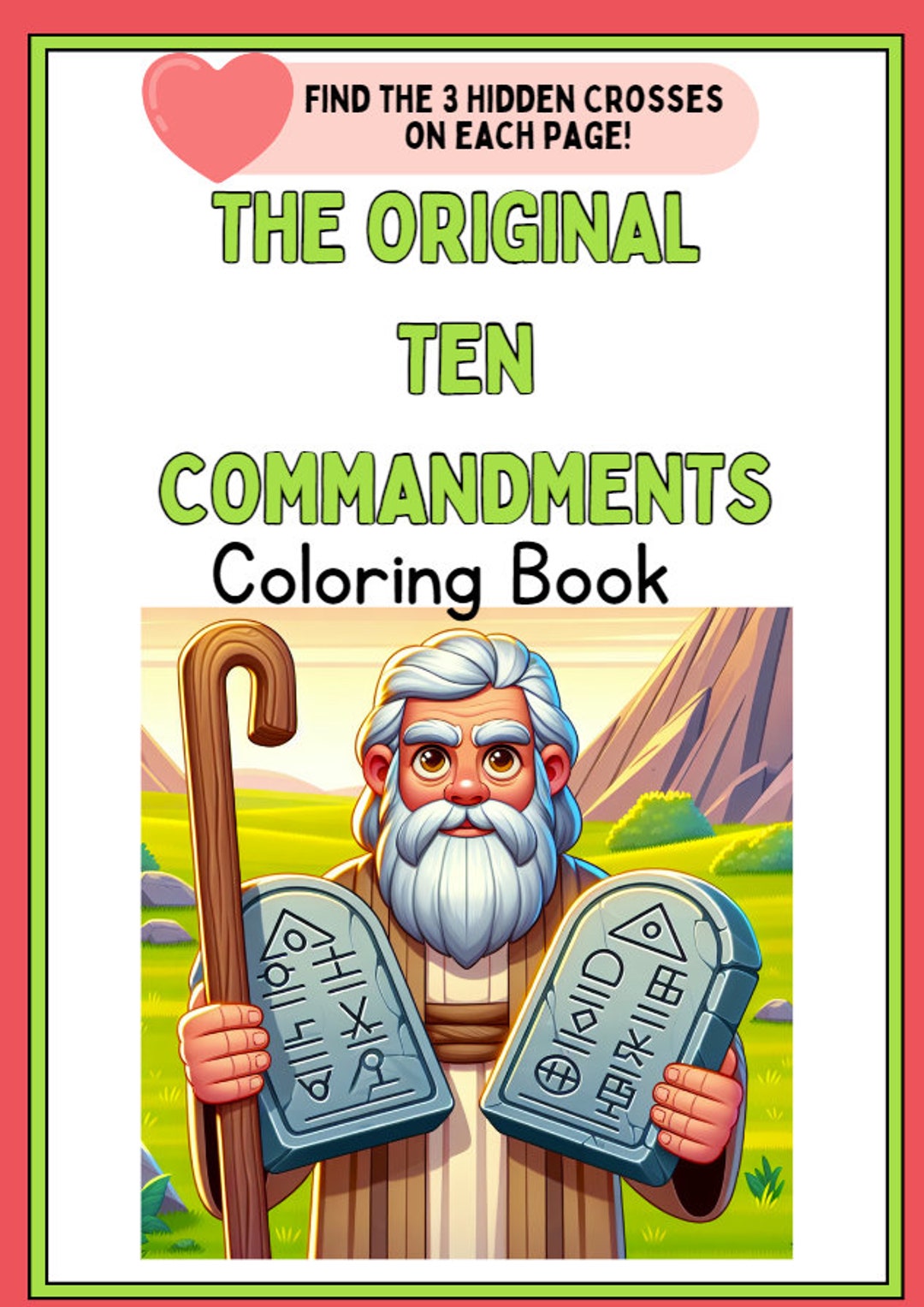 The Original Ten Commandments (find the Hidden Crosses!) - Etsy