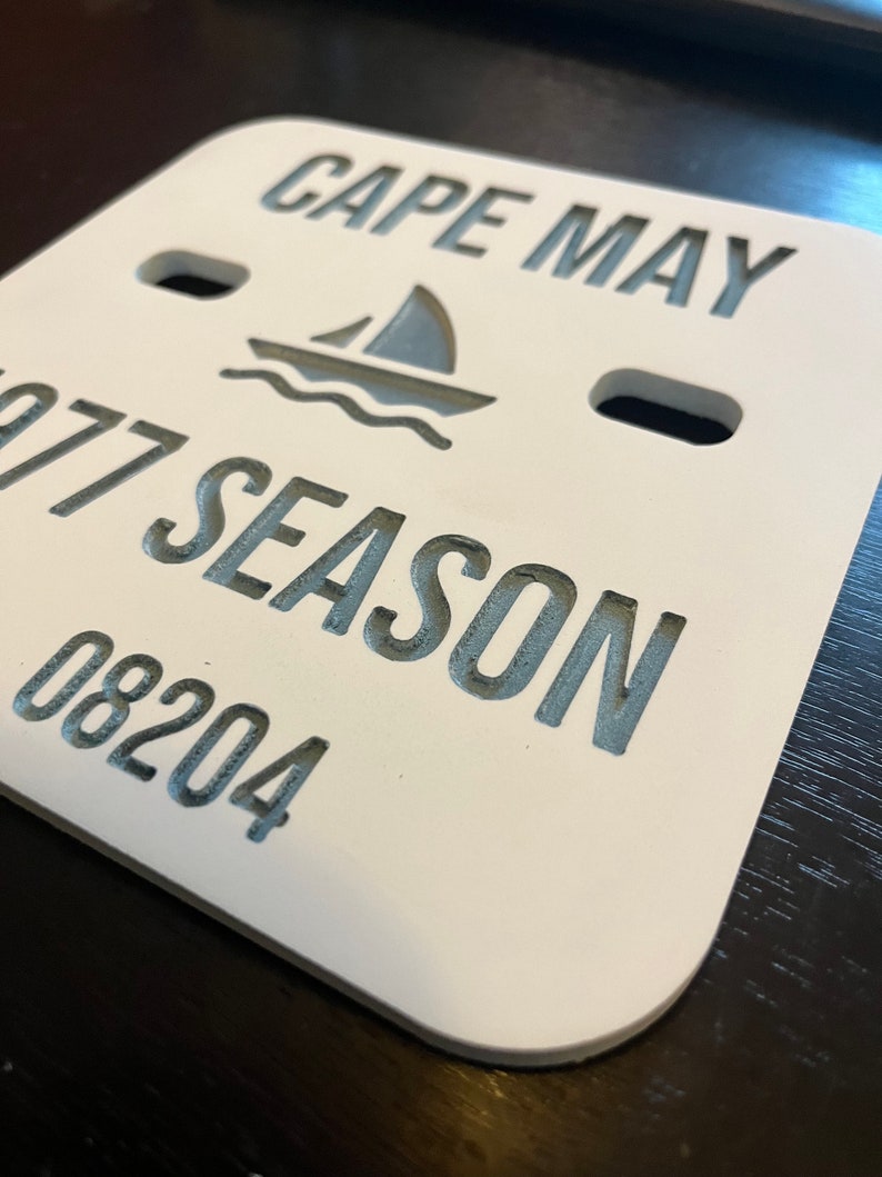 1977 Cape May Beach Tag Inspired Sign - Etsy