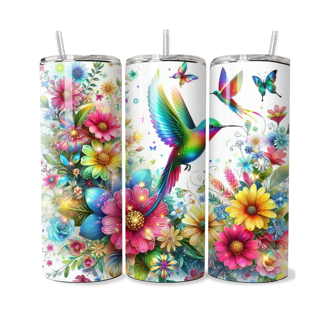 20 or 30 Oz Rainbow Hummingbird Stainless Steel Tumbler - Etsy