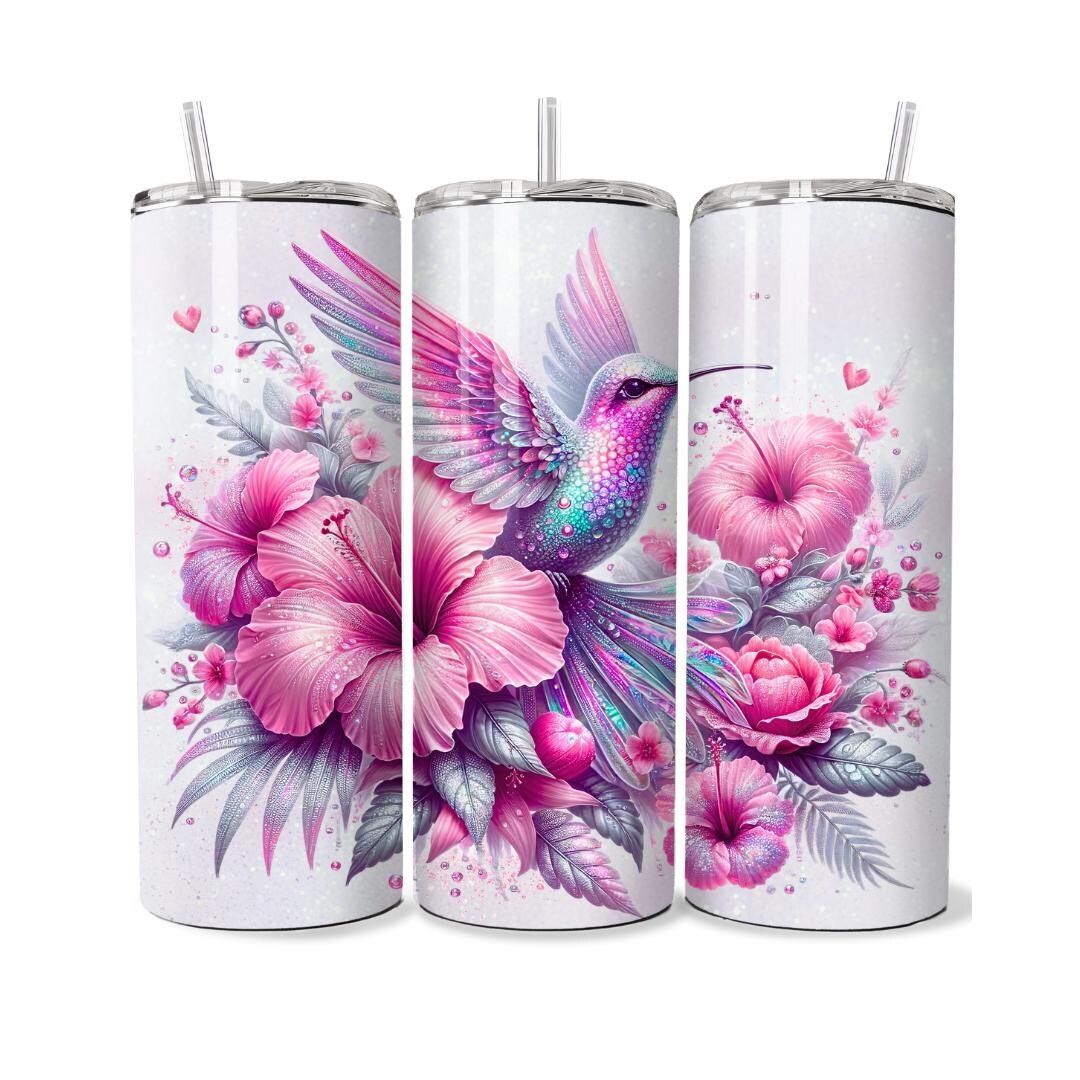 20 or 30 Oz Pink Hummingbird Stainless Steel Tumbler - Etsy