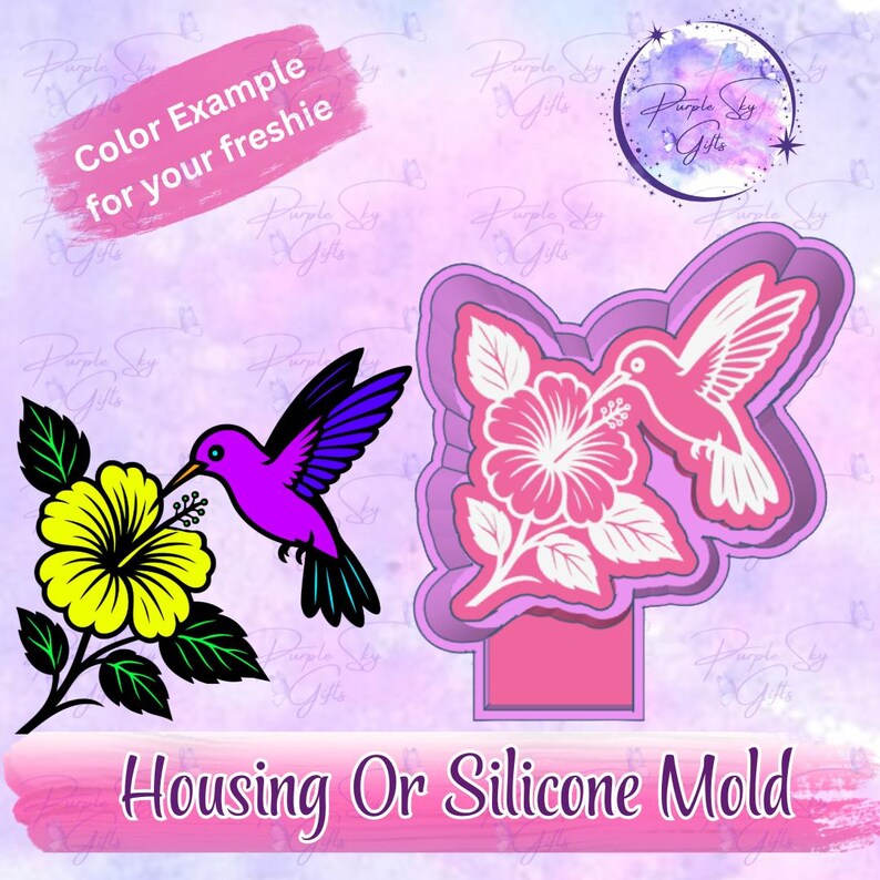 Hummingbird With Flower Mold Housing or Silicone Mold - Etsy