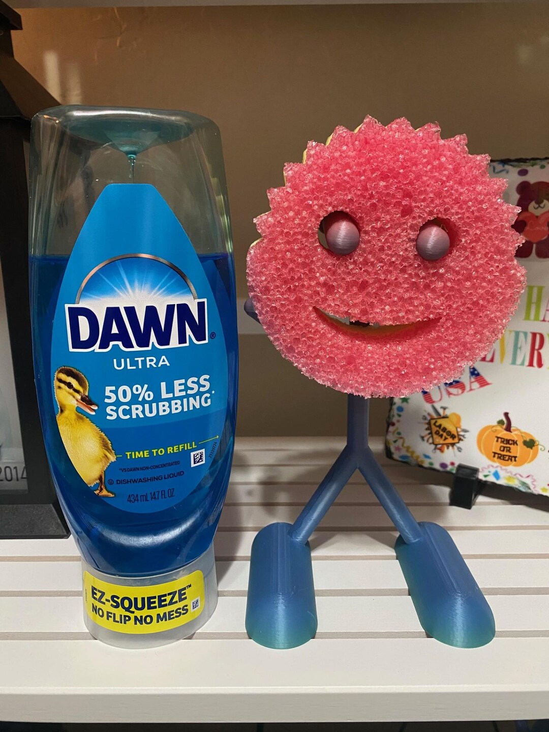 Durable Scrub Daddy/mommy Stick Figure Body Stand Holder Sink Gadget ...