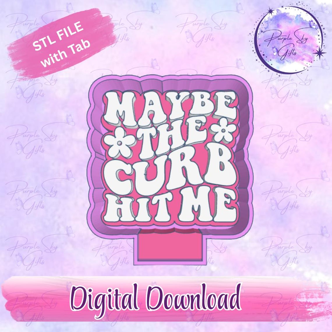 Maybe the Curb Hit Me STL DIGITAL FILE for Mold Housing Freshie ...