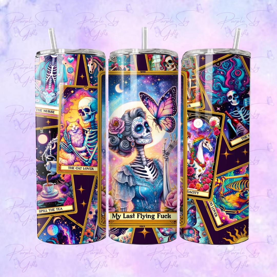 20 Oz or 30 Oz Last Flying F*ck Tarot Card Stainless Steel Tumbler ...