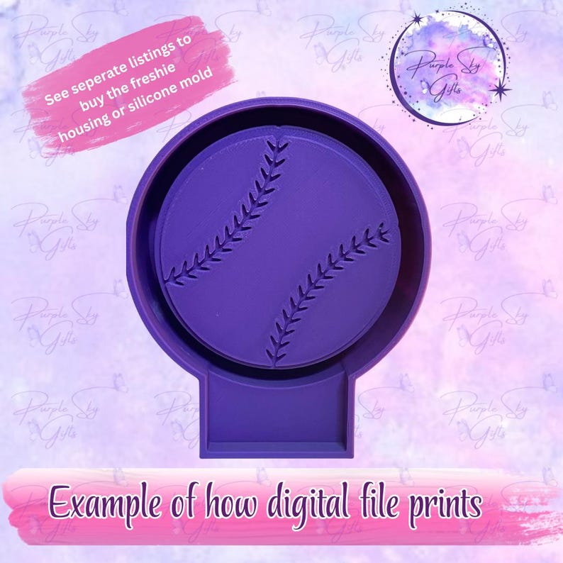 Baseball/softball STL DIGITAL FILE for Freshie, Silicone Mold, Resin ...