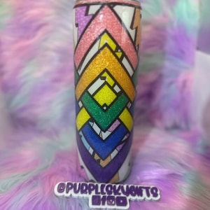 30 Oz Rainbow Bolts Glitter Epoxy Stainless Steel Tumbler - Etsy
