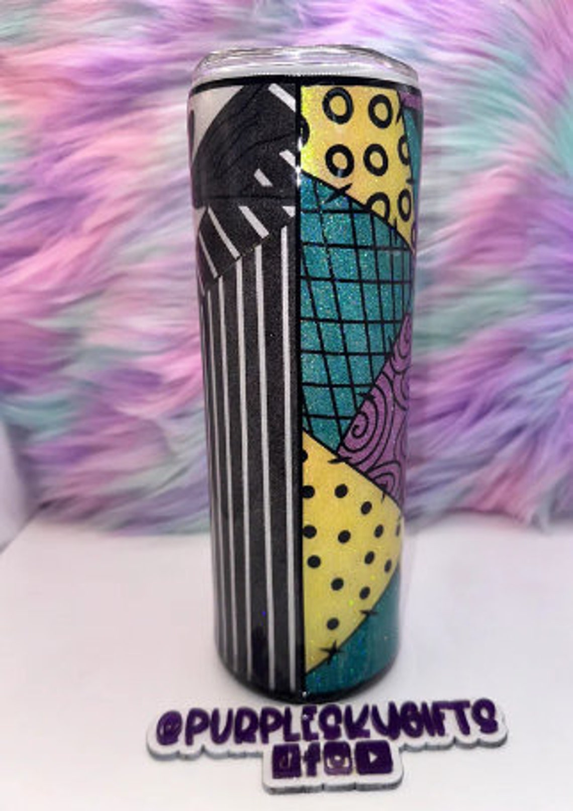 30 Oz NMBC Jack and Sally Glitter Epoxy Stainless Steel Tumbler - Etsy