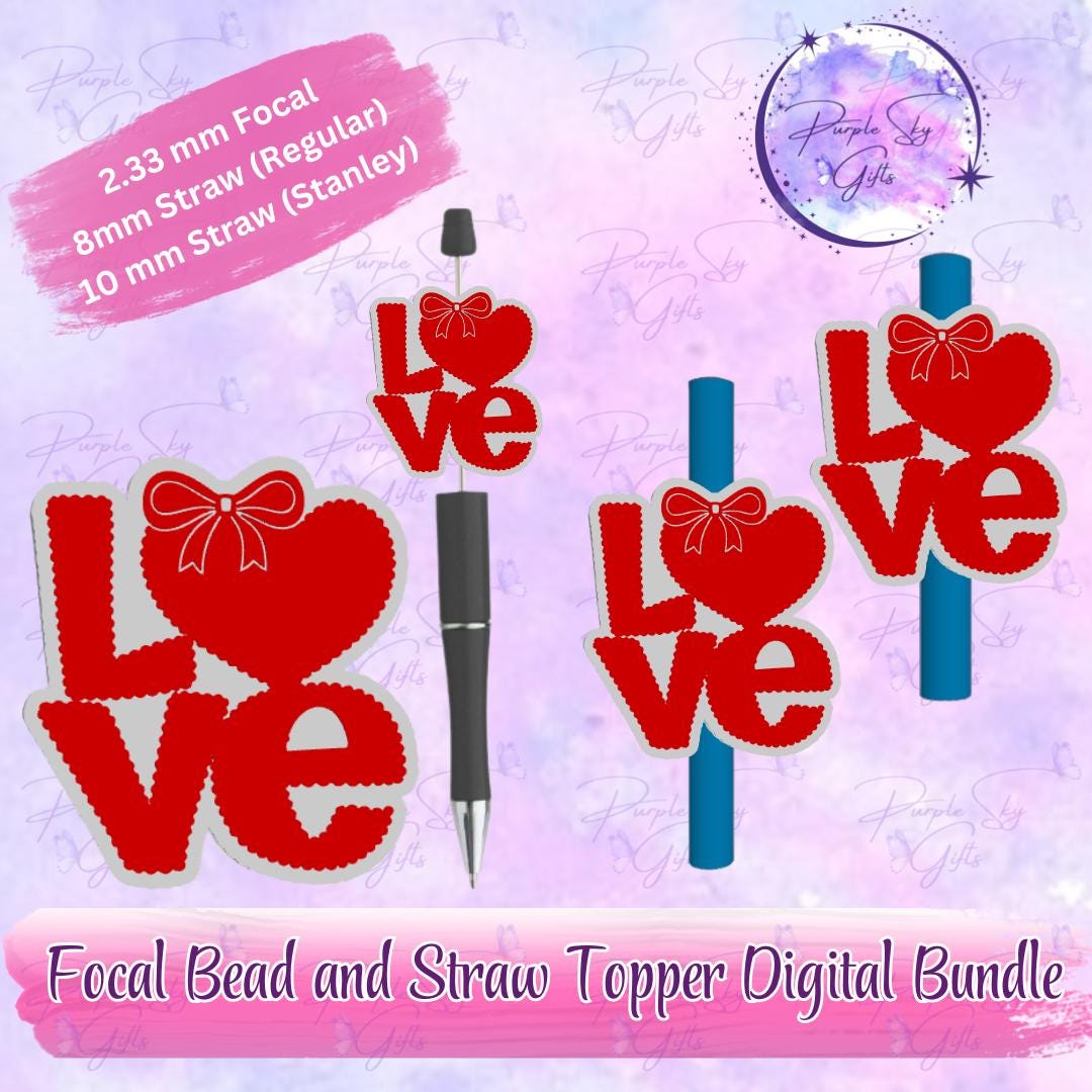Love Stack Focal & Straw Topper Bundle With 2.3 Mm, 8 Mm and 10 Mm ...