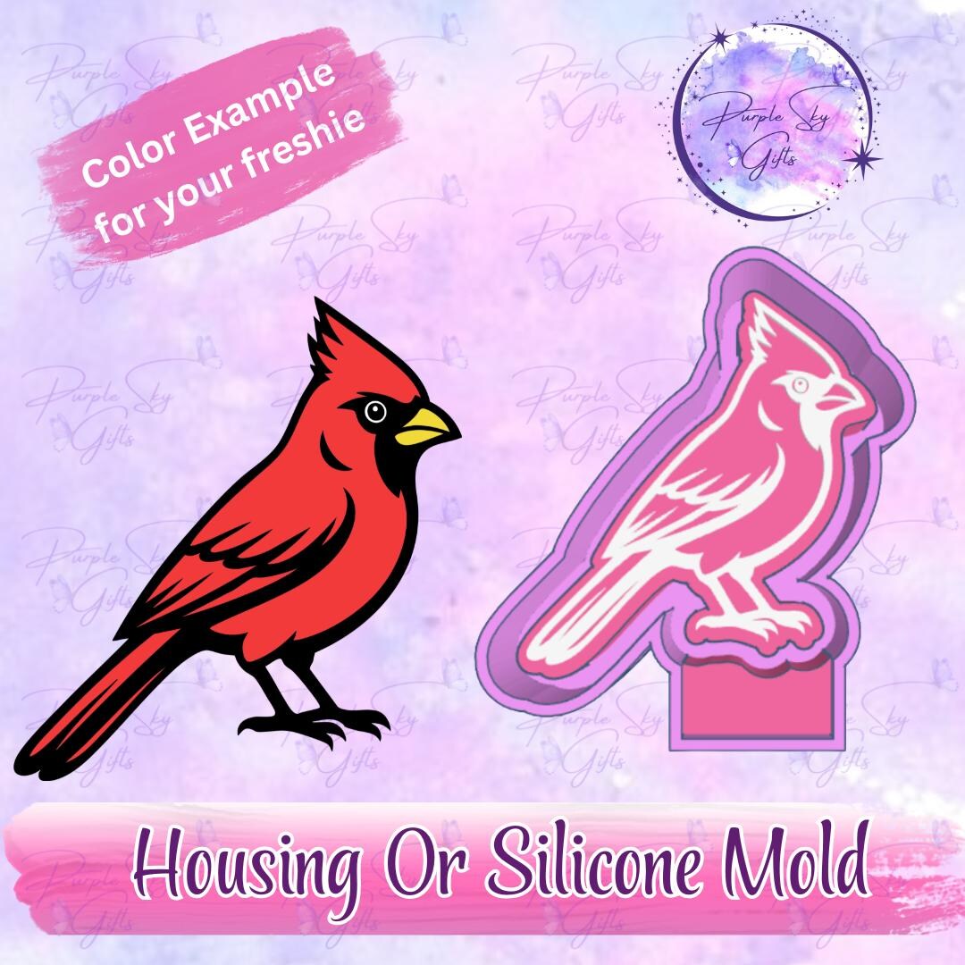 Cardinal Bird Freshie Mold Housing or Silicone Mold - Etsy
