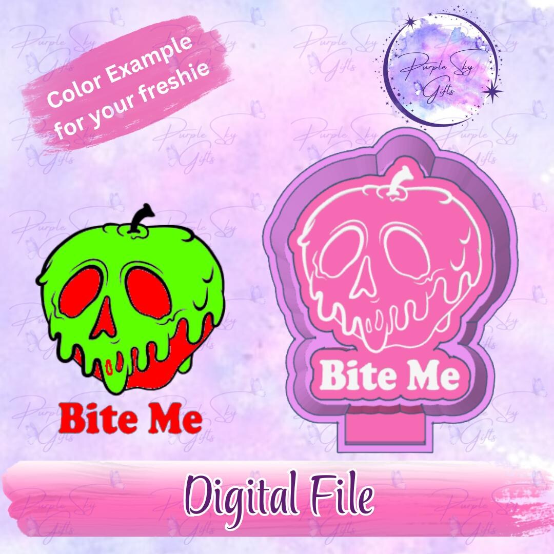 Bite Me Poison Apple STL DIGITAL FILE for 3D Printer - Freshie ...