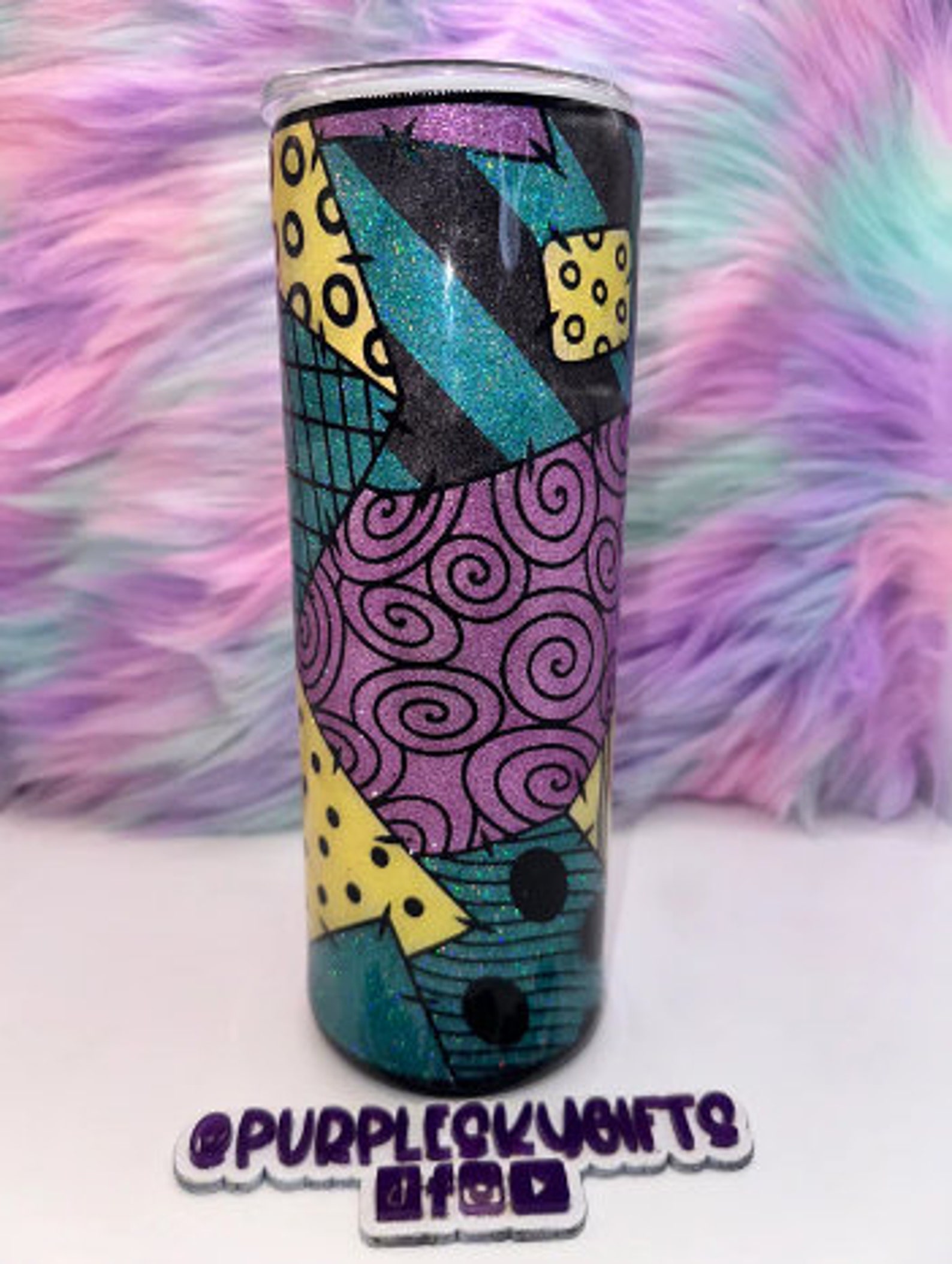 30 Oz NMBC Jack and Sally Glitter Epoxy Stainless Steel Tumbler - Etsy