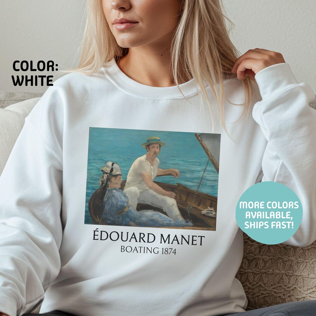 Boating by Edouard Manet 1874 Artwork, Artwork Sweatshirt, Artistic ...