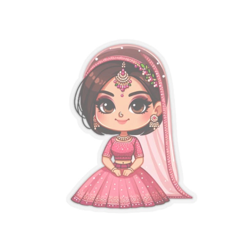 Desi Girl Vinyl Sticker, Indian Wedding Princess, Cultural Gift - Etsy