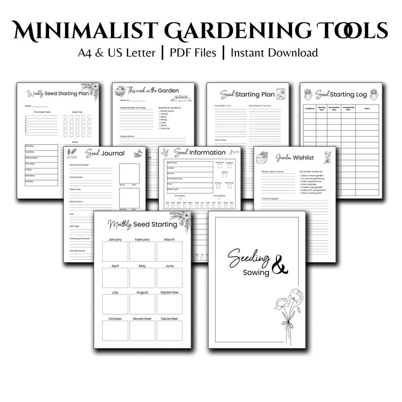 Seeding and Sowing Printable Garden Planner for Seed Starting and ...