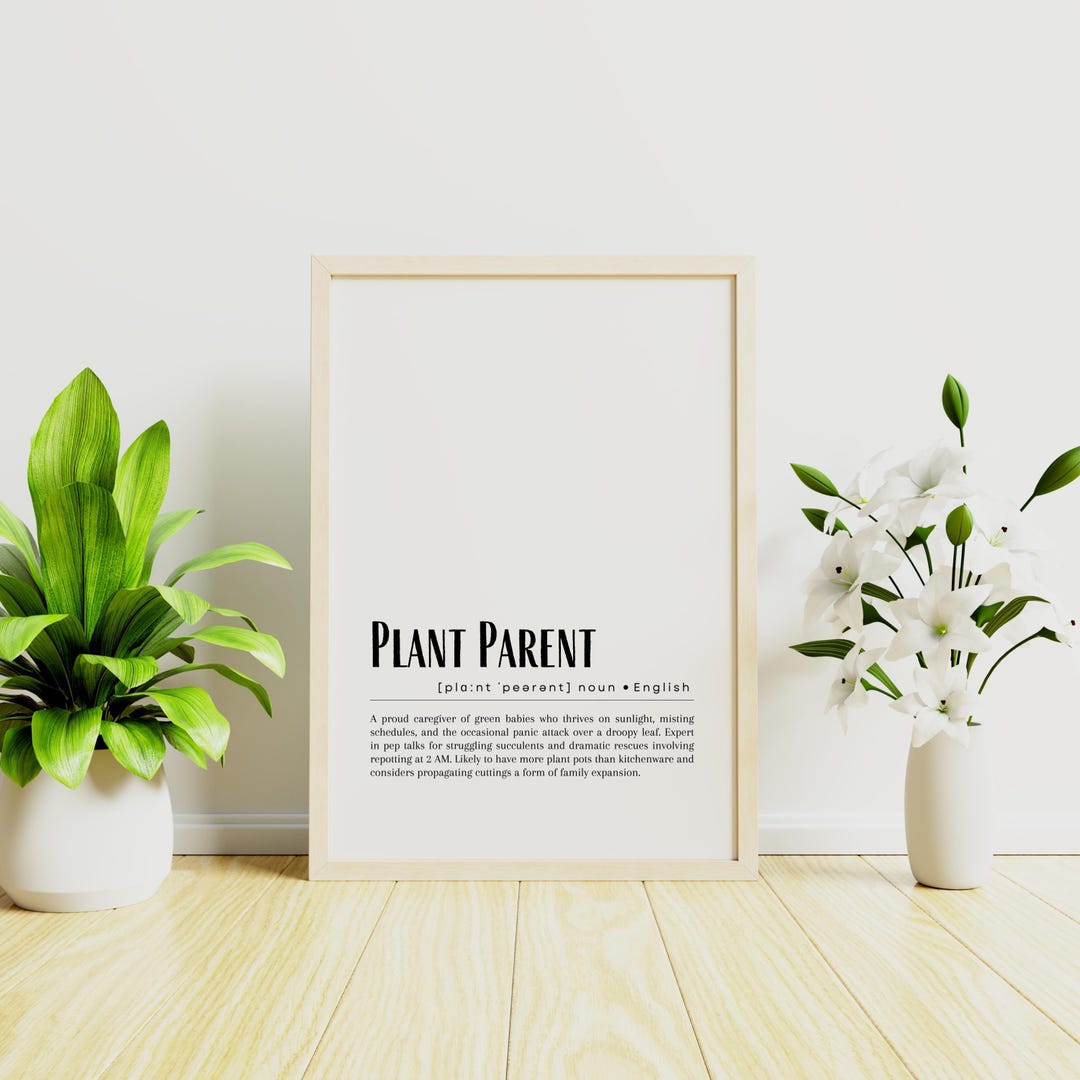 Plant Parent Definition Print Funny Wall Art for Garden Lovers and ...