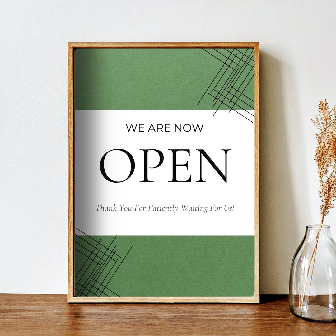 Open Closed Store Sign Signage Business Hours Sign Instant Download ...