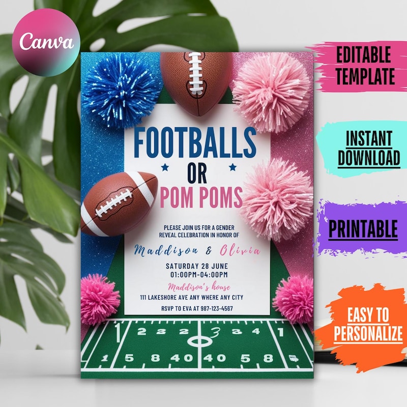 Gender Reveal Football - Etsy